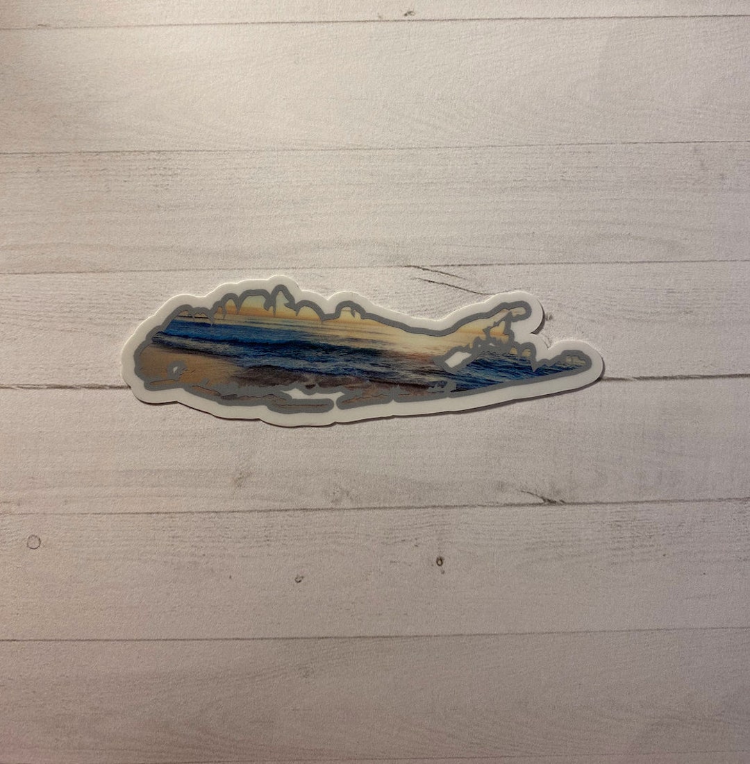 Long Island Ocean Sticker - Long Island Ocean - Long Island Beach ...