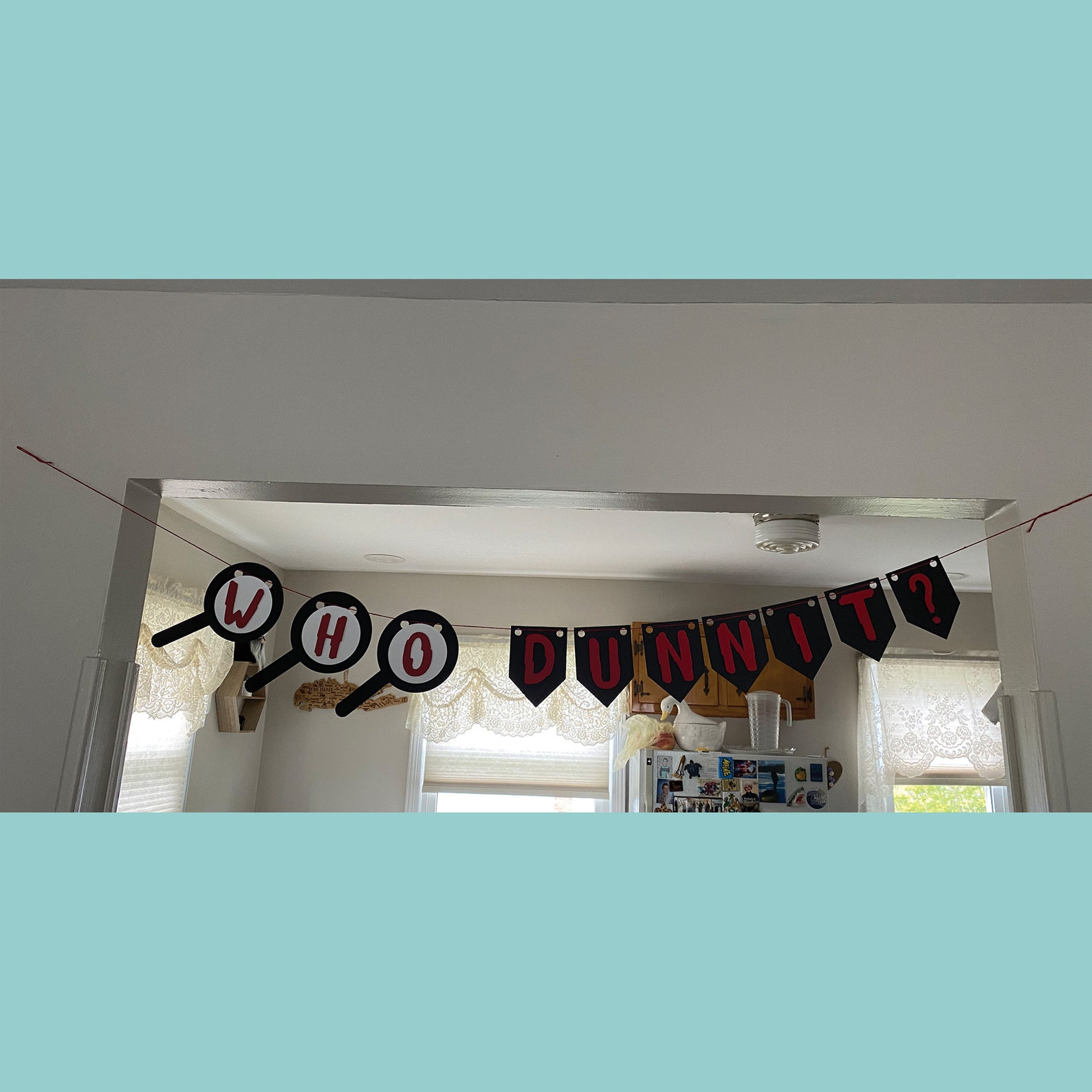 Murder Mystery Banner - Murder Mystery Party Decorations - Who Dunnit ...
