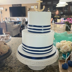 Anchor Cake Topper - Anchor Acrylic Cake Topper - Mirror Anchor Topper ...