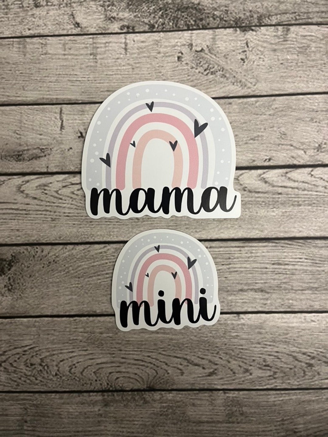 MAMA and Mini Rainbow Sticker - Boho Sticker - Mom and Mini Sticker ...