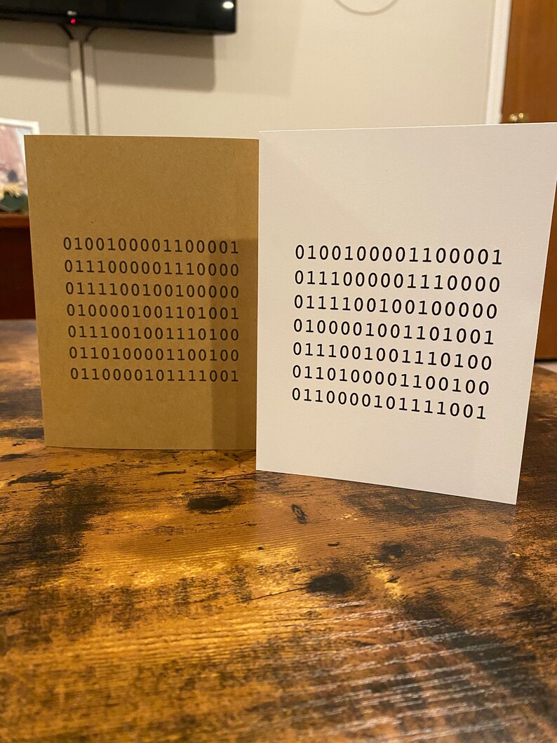 Binary Birthday Card Binary Code Birthday Card Binary Code | Etsy