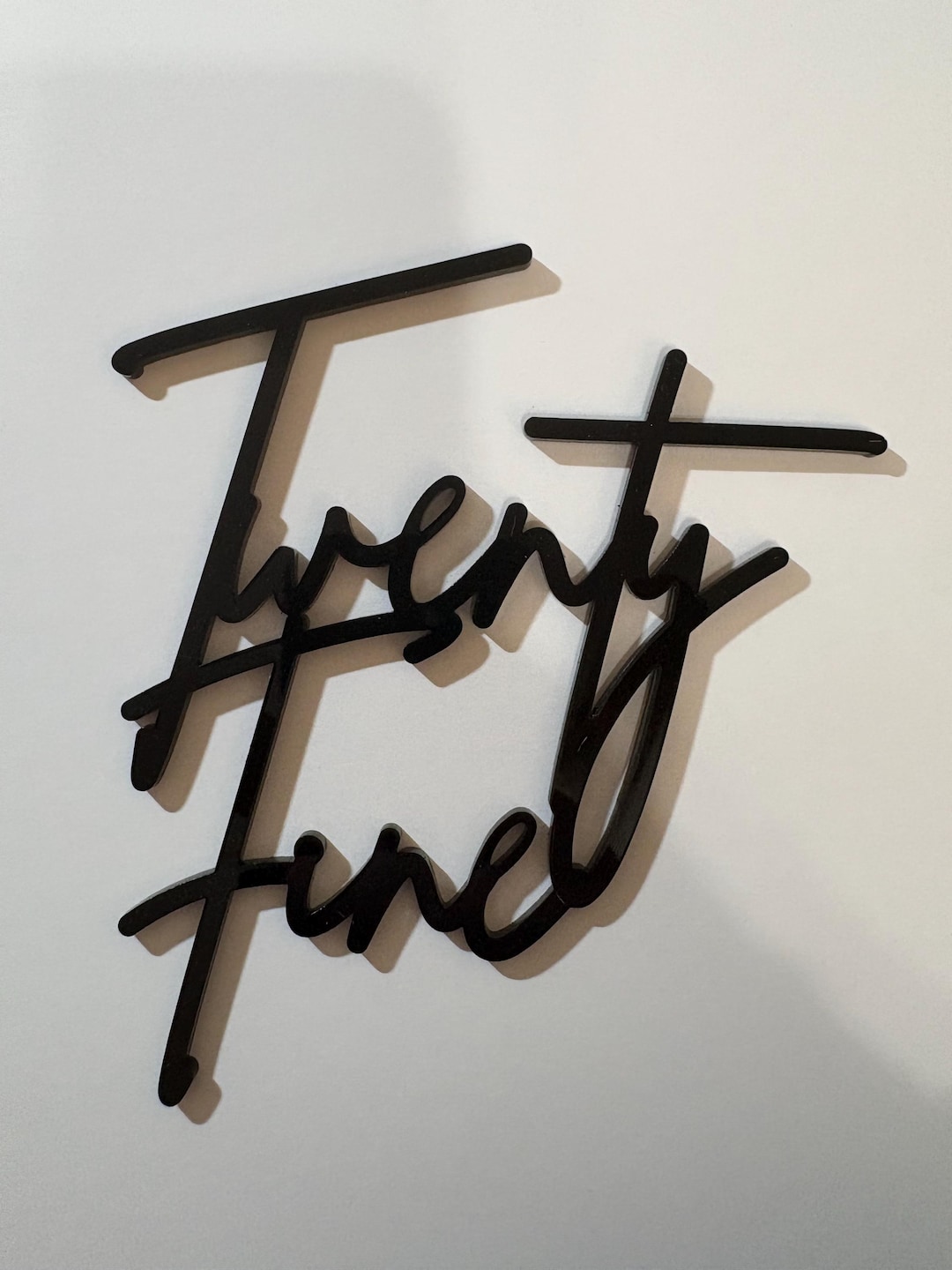 Twenty Fine Acrylic Cake Topper - Twenty Fine Cake Charm - Acrylic ...