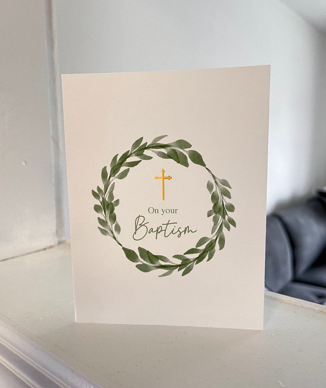 Baptism Card - Baptism Day Card - Baptismal Card - Sacrament Card - Boy ...