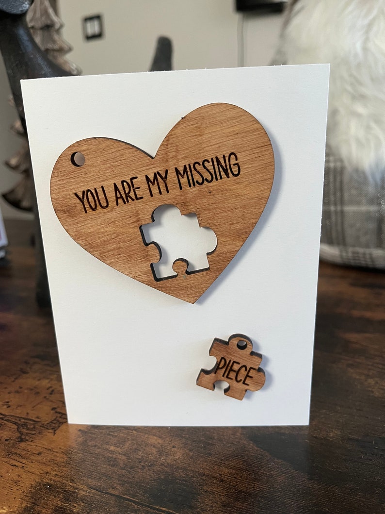 Missing Piece Valentines Card - Missing Piece Key Chain Card - My ...