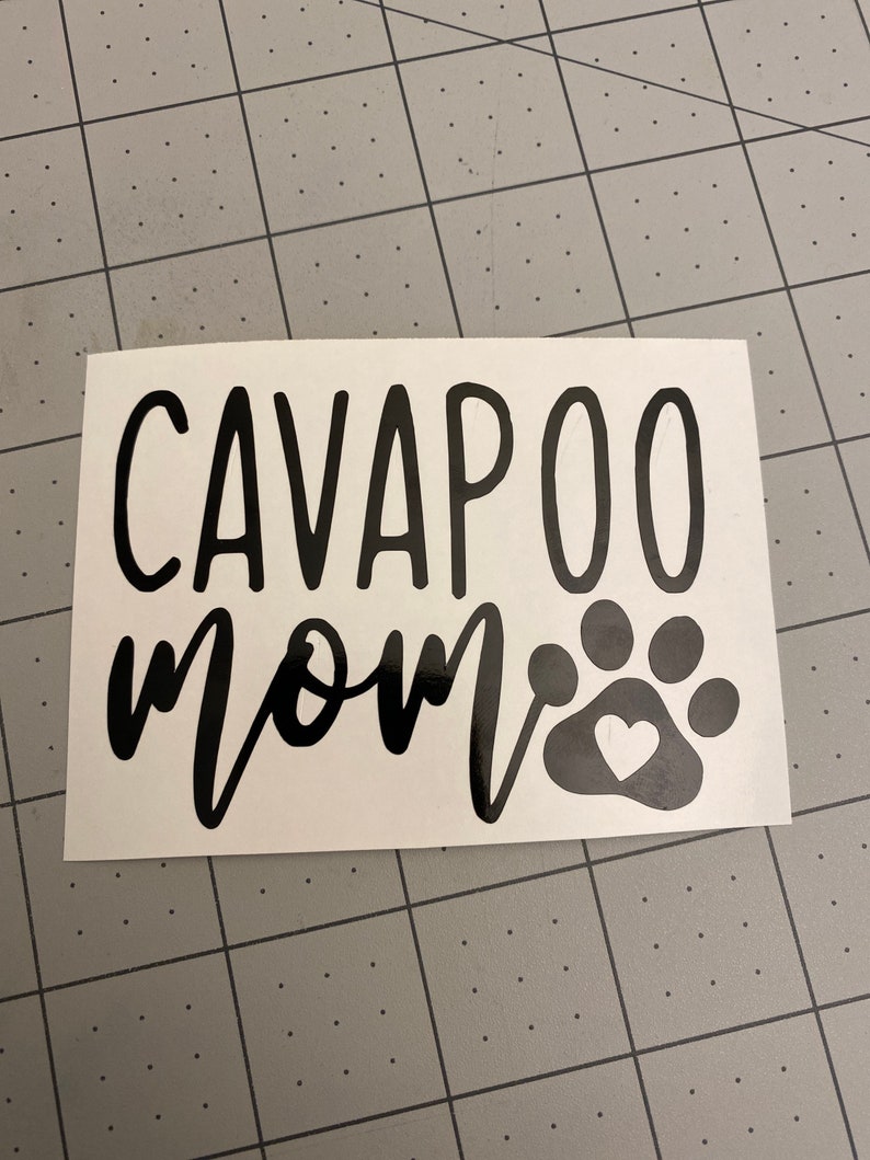Cavapoo Mom Vinyl Sticker Cavapoo Decal Sticker Dog Mom - Etsy