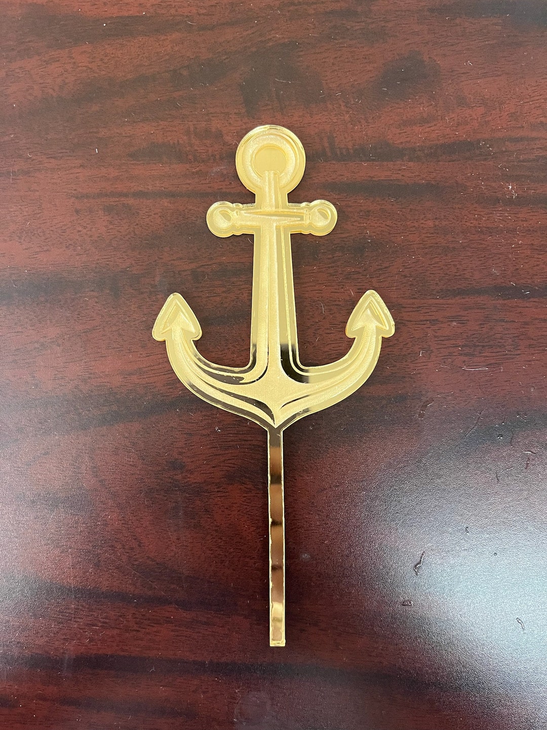 Anchor Cake Topper - Anchor Acrylic Cake Topper - Mirror Anchor Topper ...