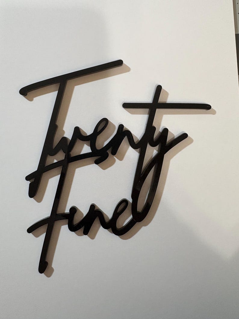 Twenty Fine Acrylic Cake Topper - Twenty Fine Cake Charm - Acrylic ...