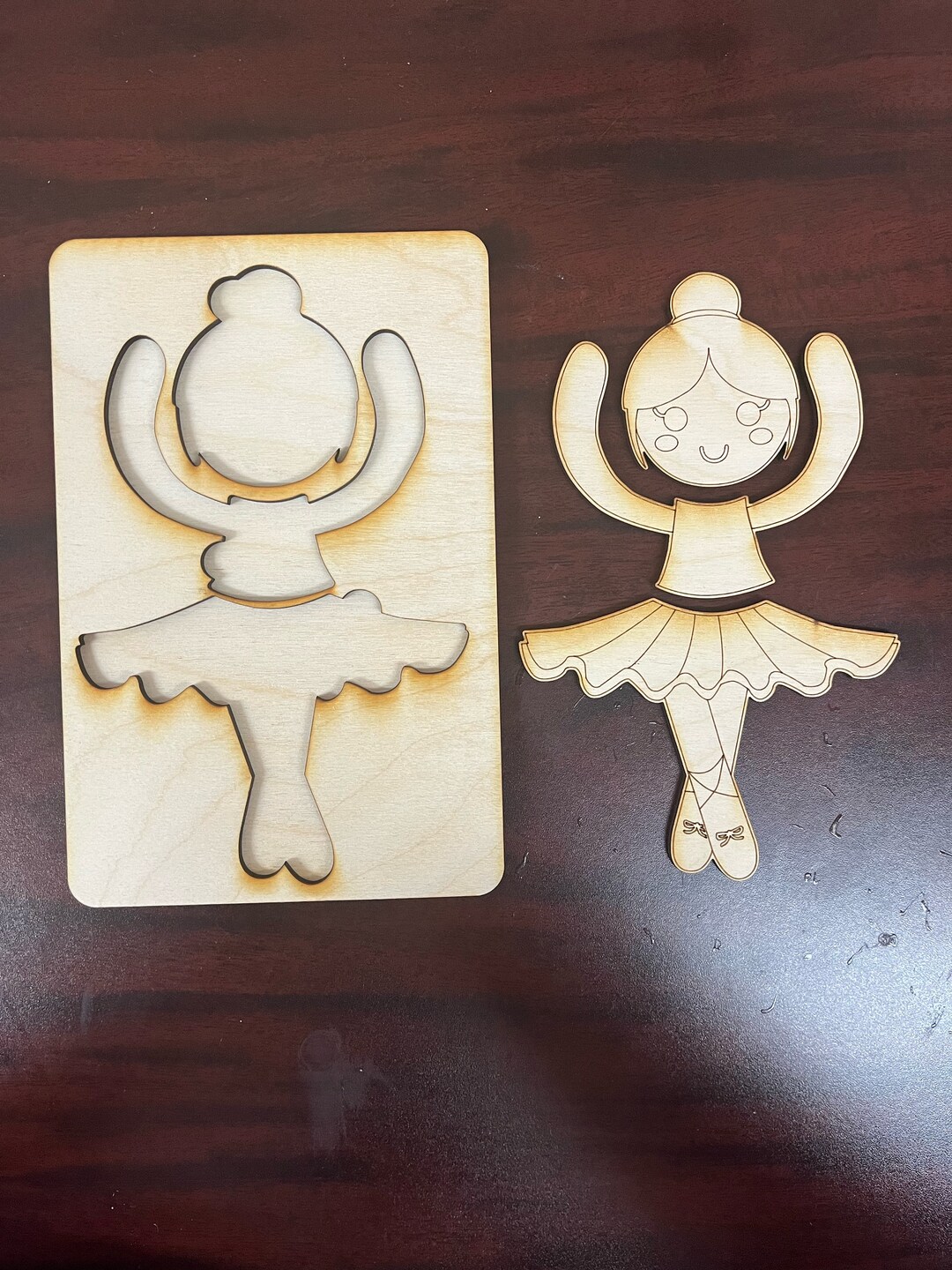 Ballerina Wood Puzzle - DIY Paintable Ballerina Puzzle - Dance Recital ...