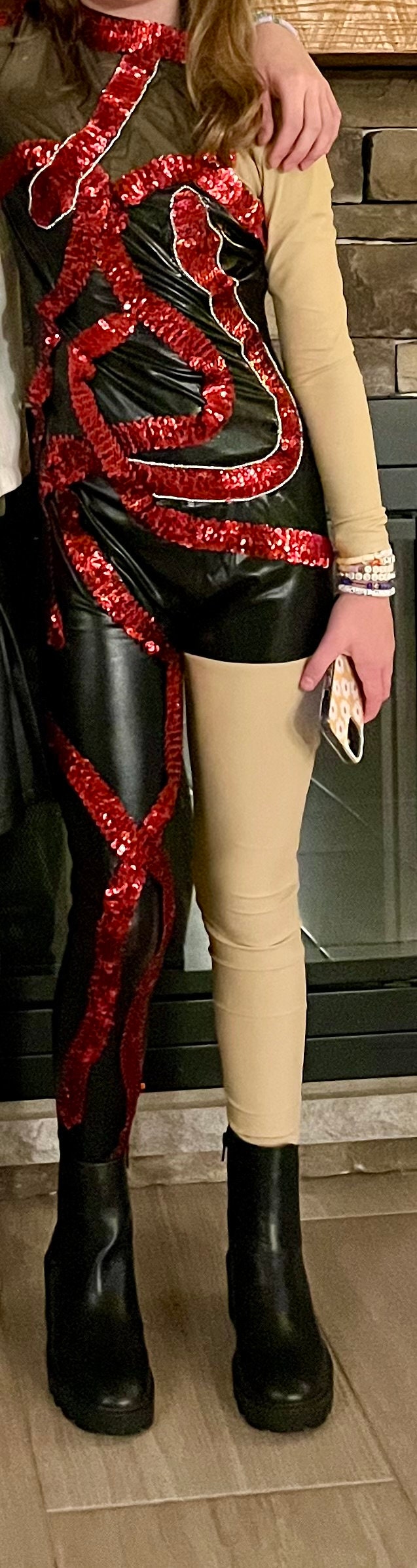 Eras Tour Taylor Swift Reputation Era Red Snake Jumpsuit Outfit Replica ...