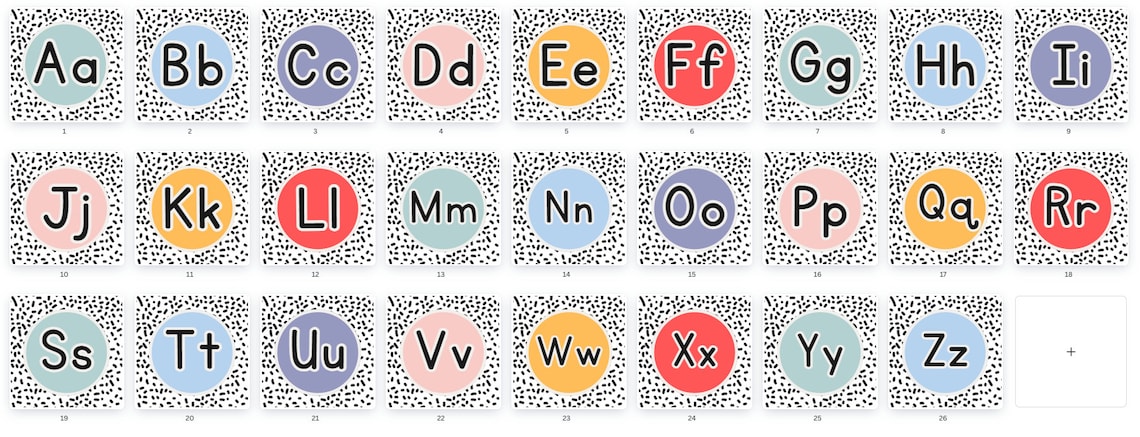 Pastel Black & White Spotted Alphabet - PNG Digital Download ...