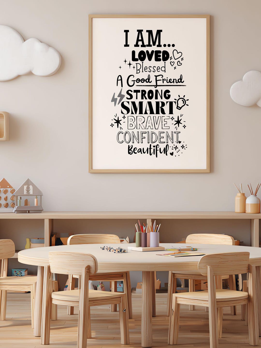 I Am… Positive Affirmations Printable Wall Art | Kids & Home Decor ...