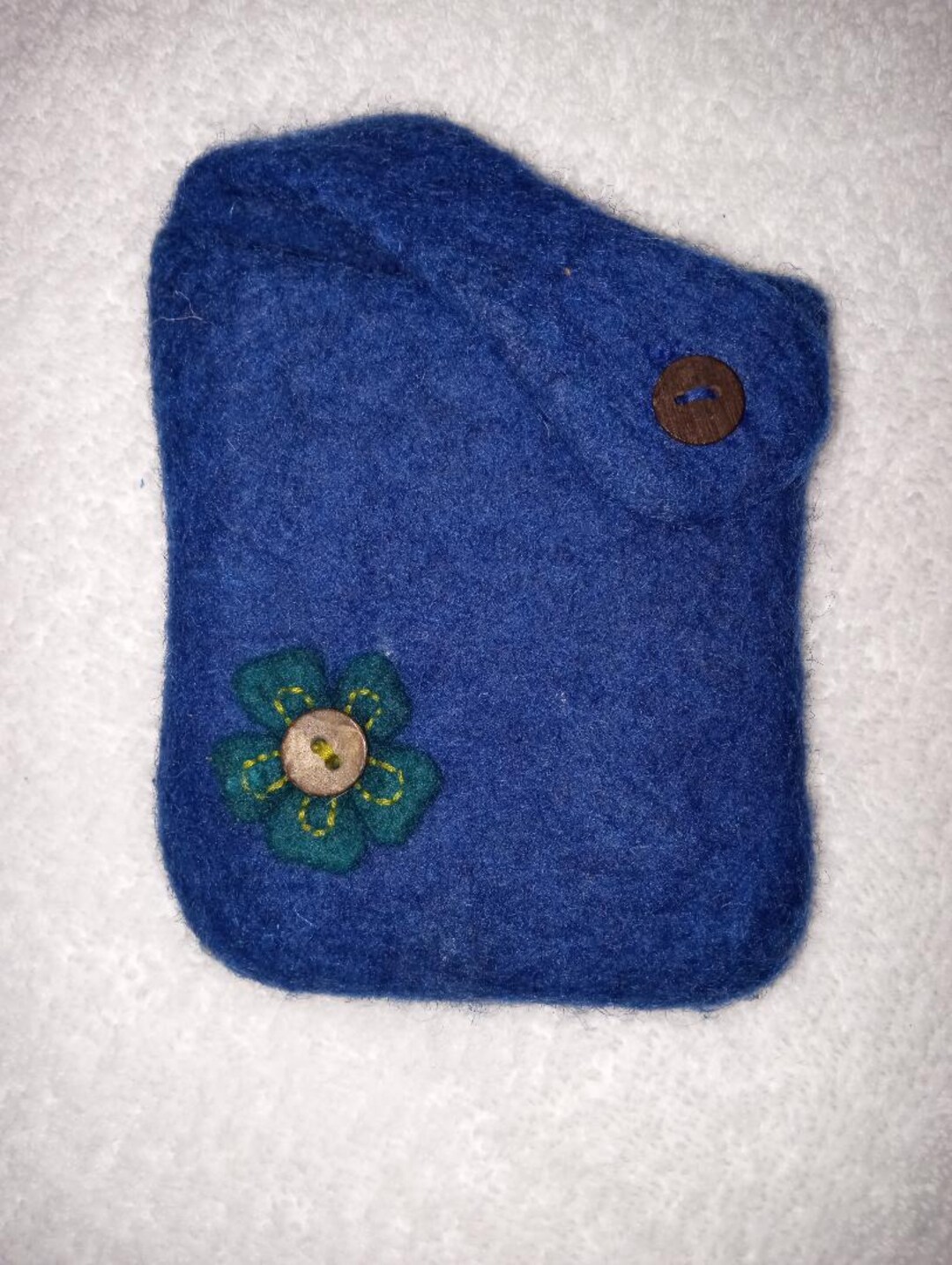 Small Phone Purse, Blue Felt, Handcrafted in Nepal - Etsy