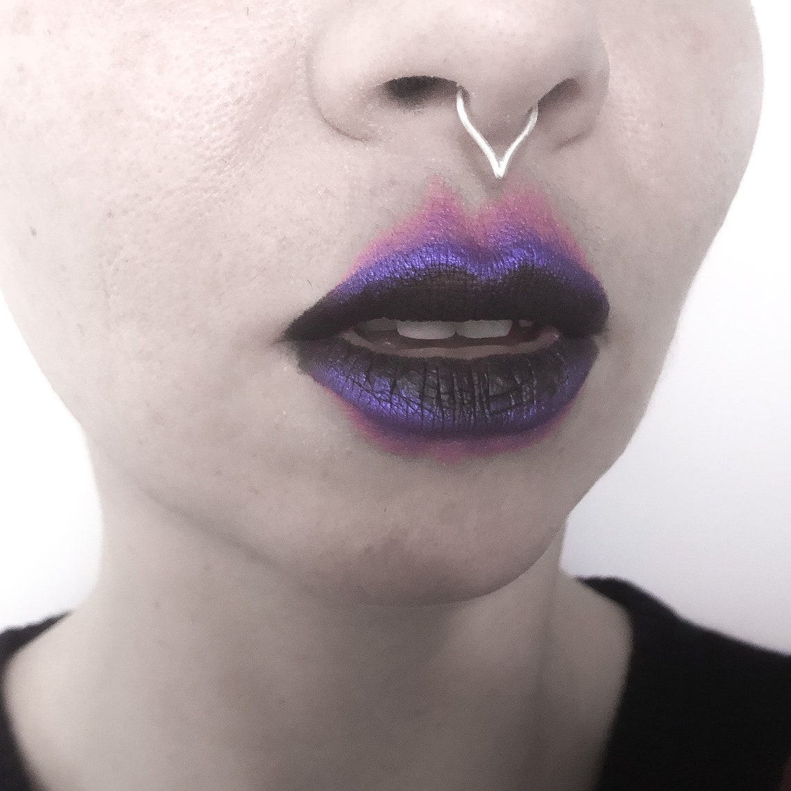 Geometric Septum Ring Triangle Nose Ring Delicate Piercing - Etsy