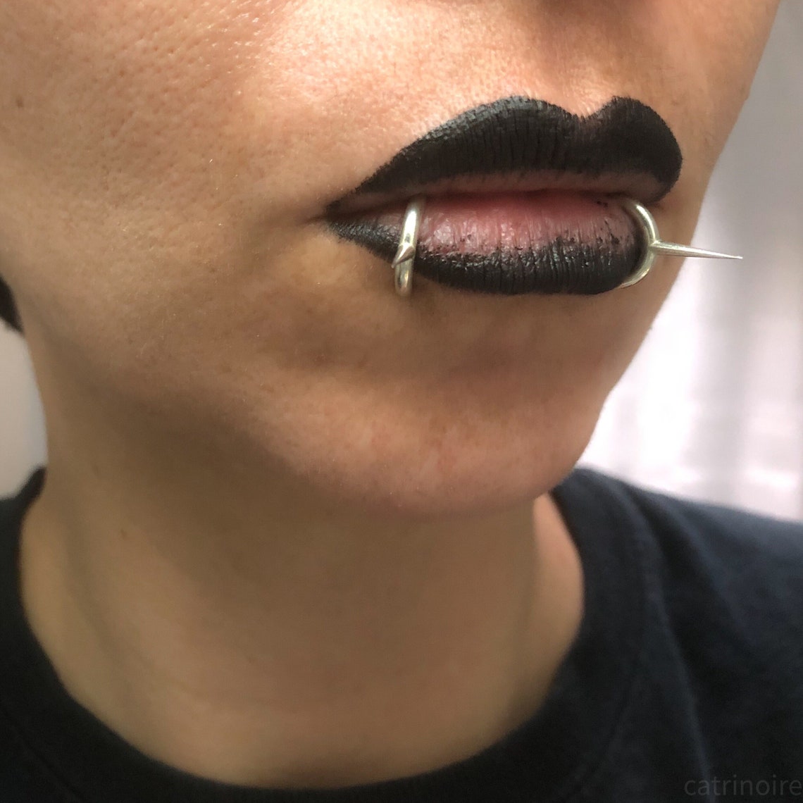 Spiky fake lip ring lip cuff lippie snake bites lip | Etsy
