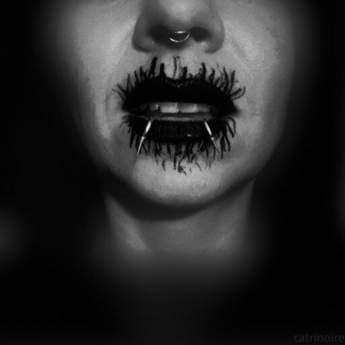 Spiky fake lip ring lip cuff lippie snake bites lip | Etsy