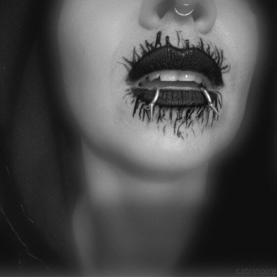 Spiky Fake Lip Ring Pointy Lip Cuff Lippie Ring Snake - Etsy UK