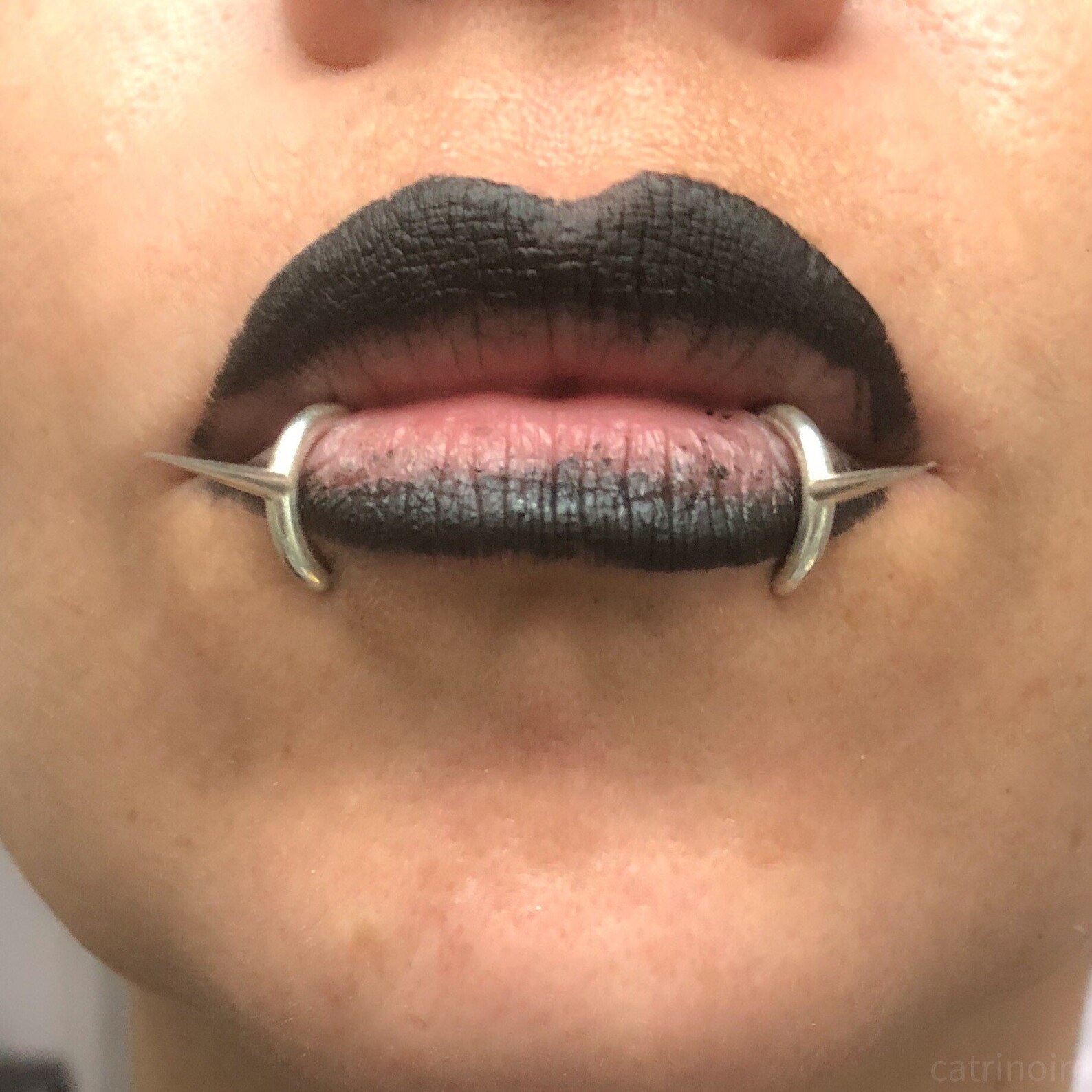 Spiky fake lip ring lip cuff lippie snake bites lip | Etsy