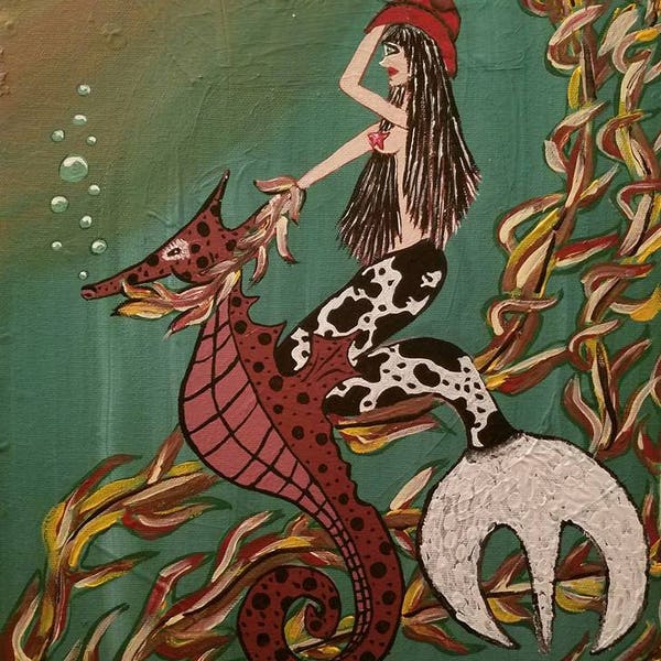 Mermaid Seahorse - Etsy