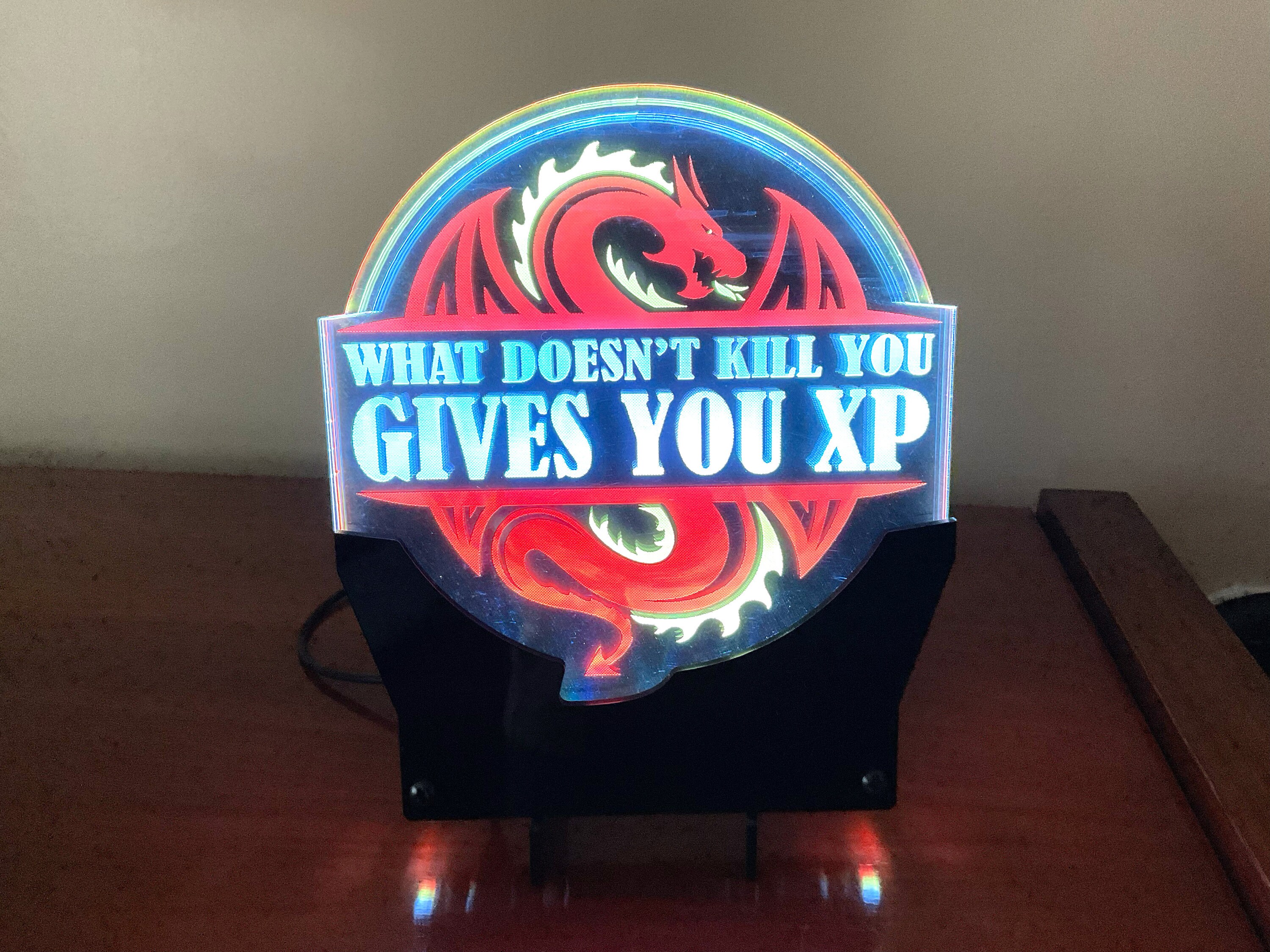 D&D Gift Dungeons and Dragons Gift Dnd Table Top Sign Dnd Light Dragon ...