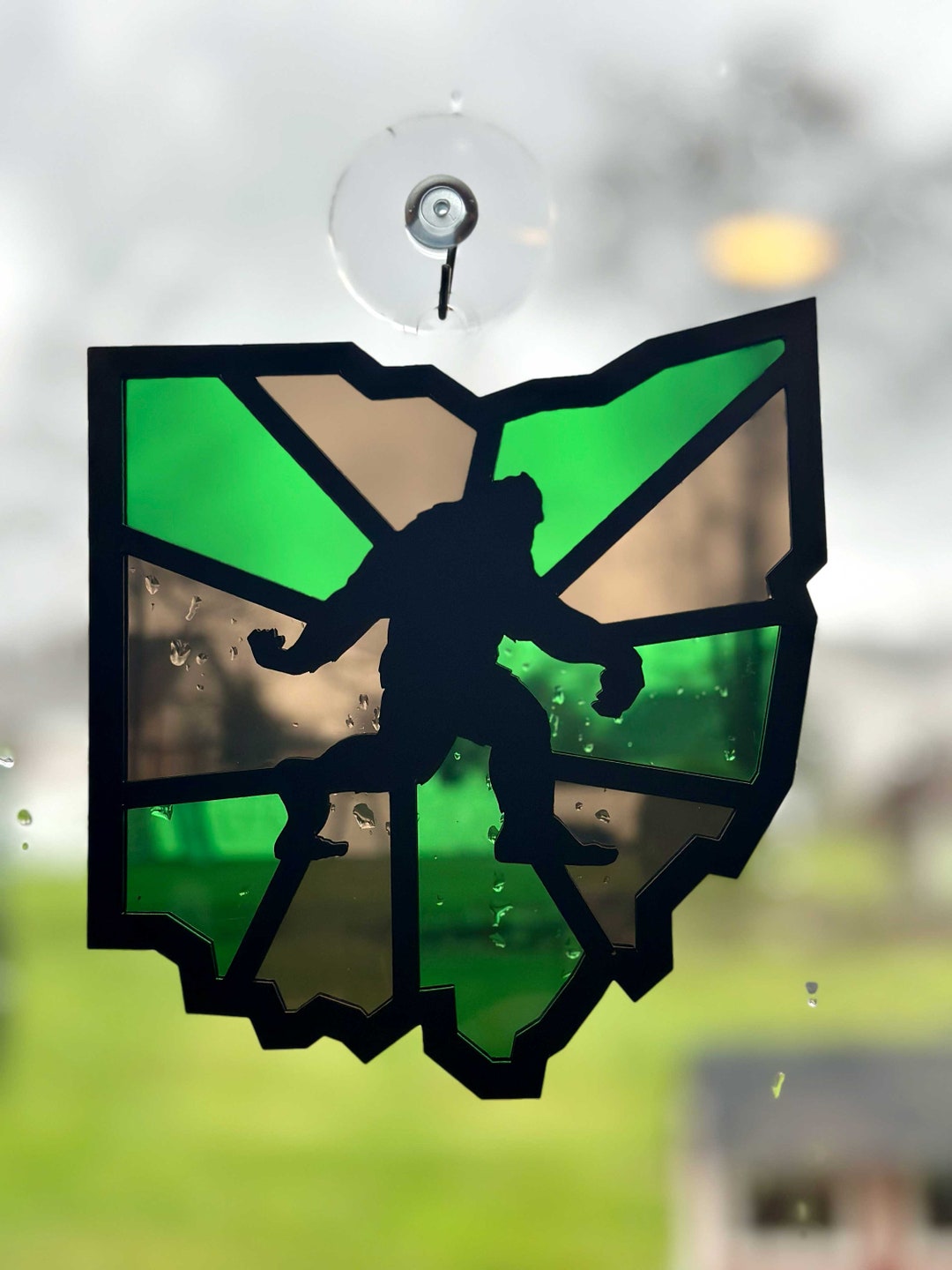 Bigfoot Sun Catcher Bigfoot Art Sasquatch Art Big Foot Sign Cryptid Art ...