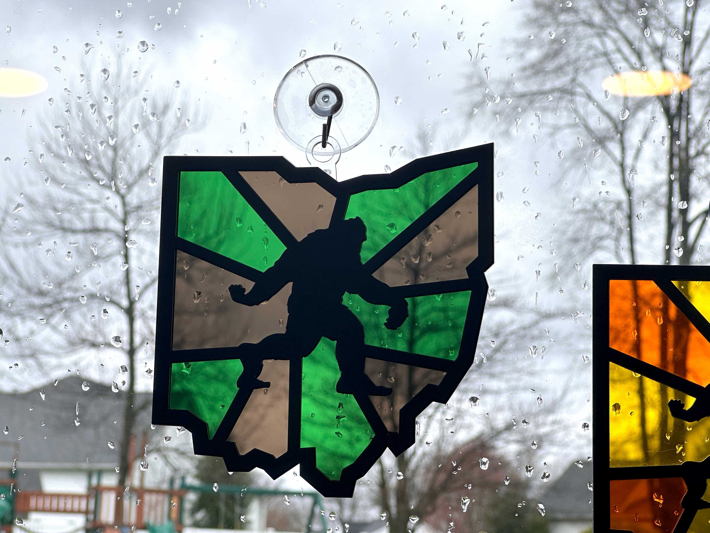 Bigfoot Sun Catcher Bigfoot Art Sasquatch Art Big Foot Sign Cryptid Art ...
