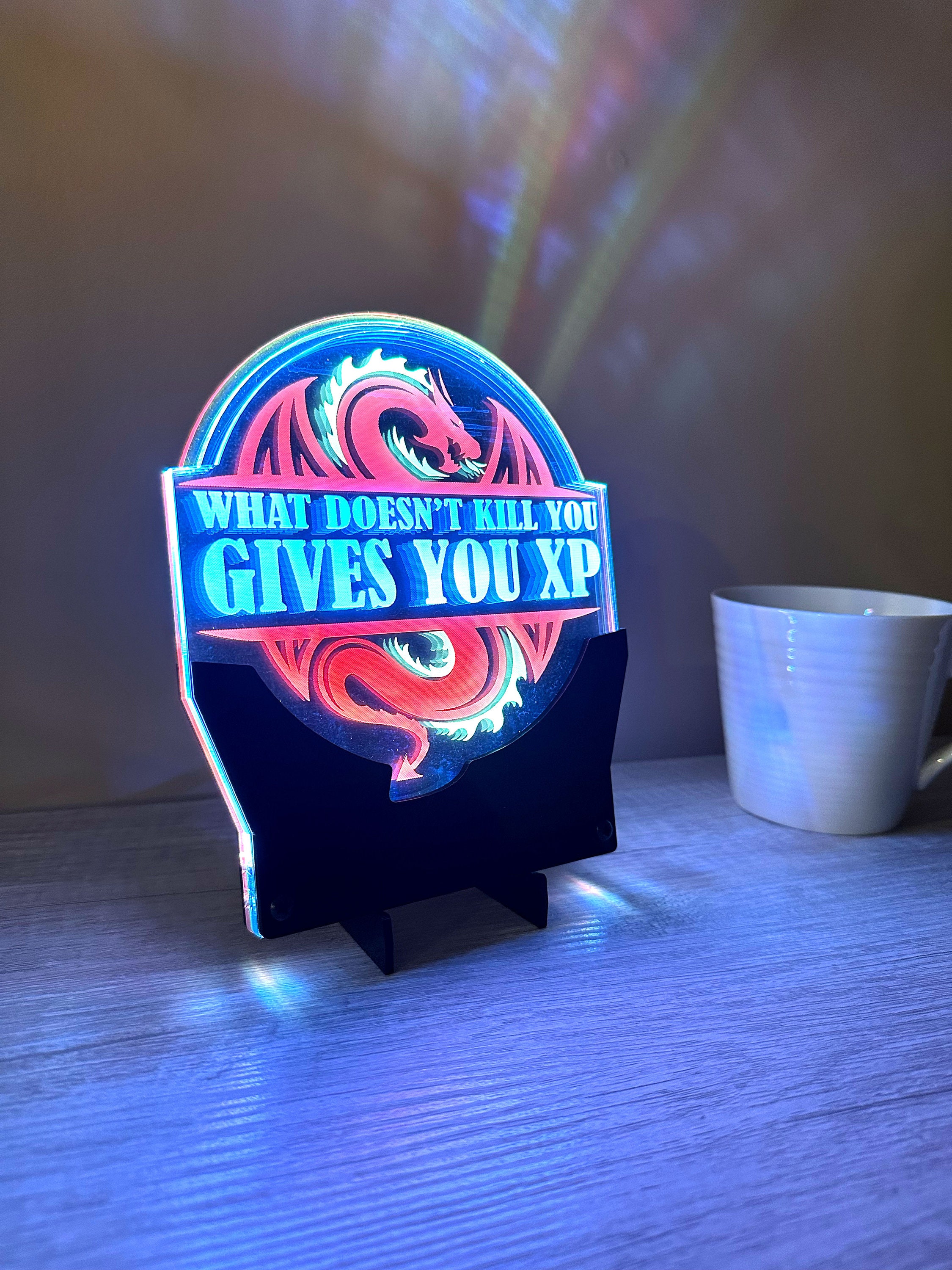 D&D Gift Dungeons and Dragons Gift Dnd Table Top Sign Dnd Light Dragon ...