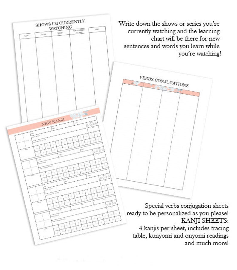 Ultimate Japanese Language Pack // Printable in Letter and A5 Size ...