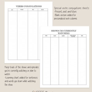 Universal Language Study Pack // Printable in Letter and A5 Size ...