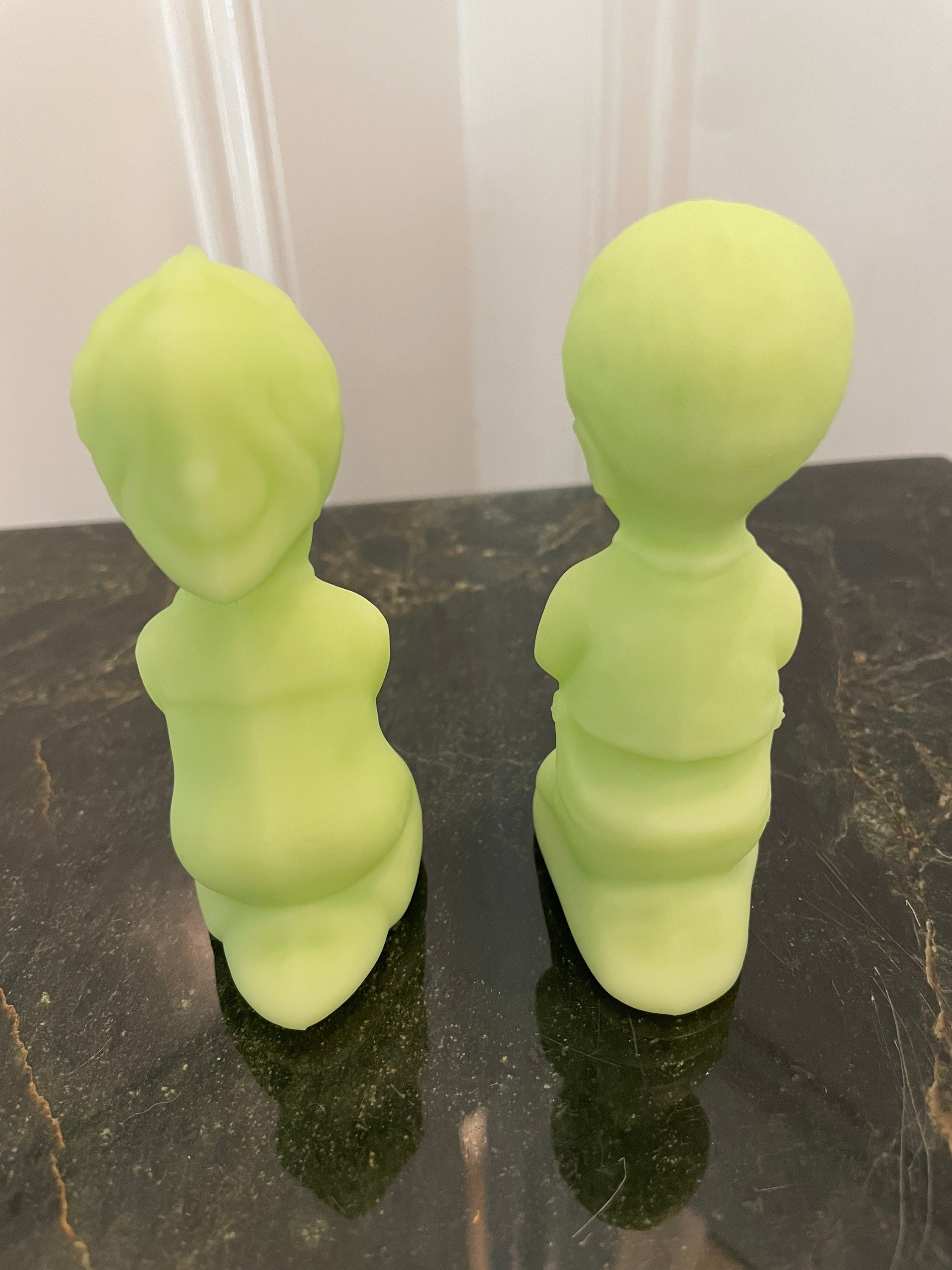 Retro Authentic Fenton Lime Green Satin Custard Glass Orange - Etsy