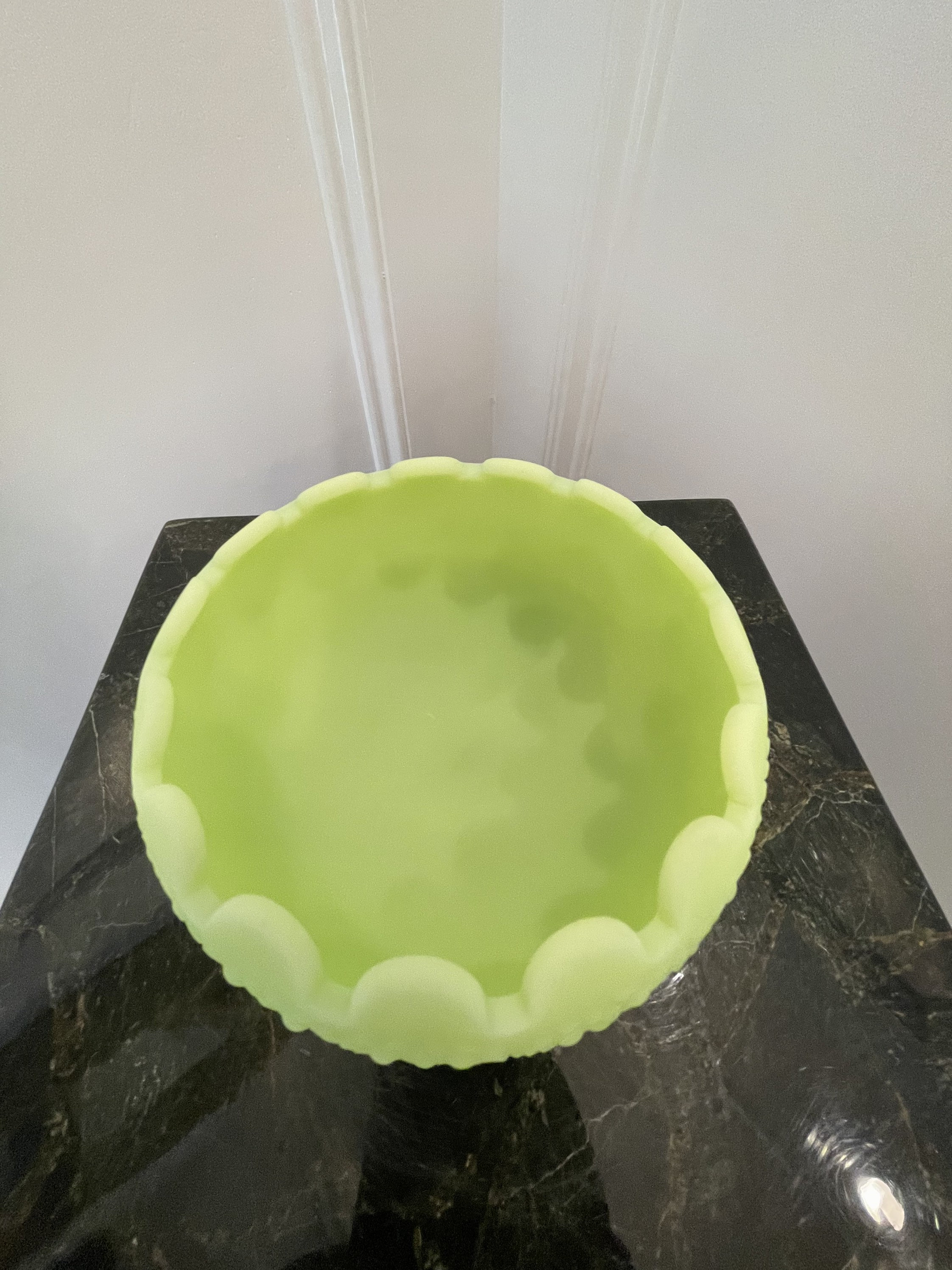 Retro Authentic Fenton Lime Green Satin Custard Glass Orange - Etsy