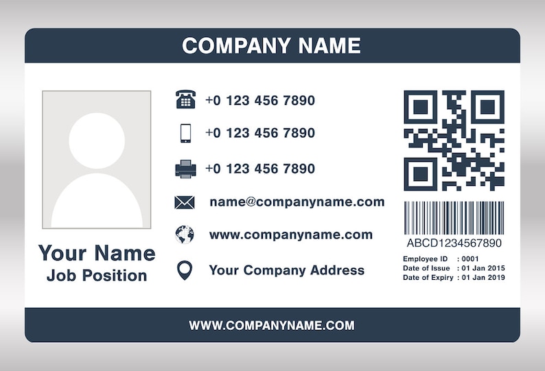 10-pack Custom Plastic Employee ID Badges | Staff ID Badges | Name Tags ...