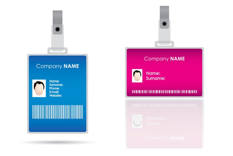 10-pack Custom Full Color ID Badges Name Tags Photo ID Cards ...