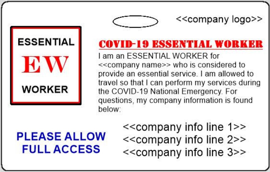 Essential Worker Badge Essential Employee Badge Key Worker - Etsy