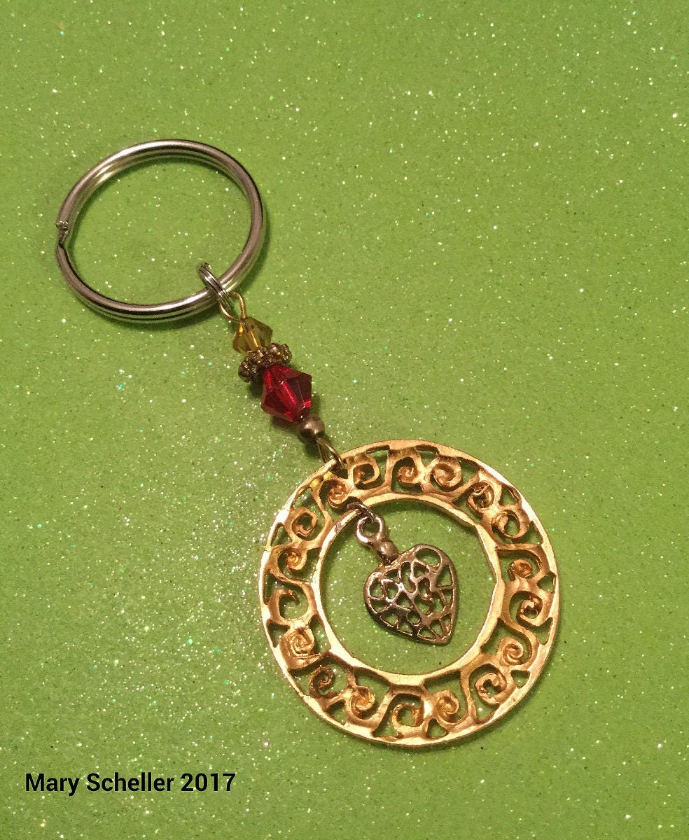 Heart Keychain - Etsy