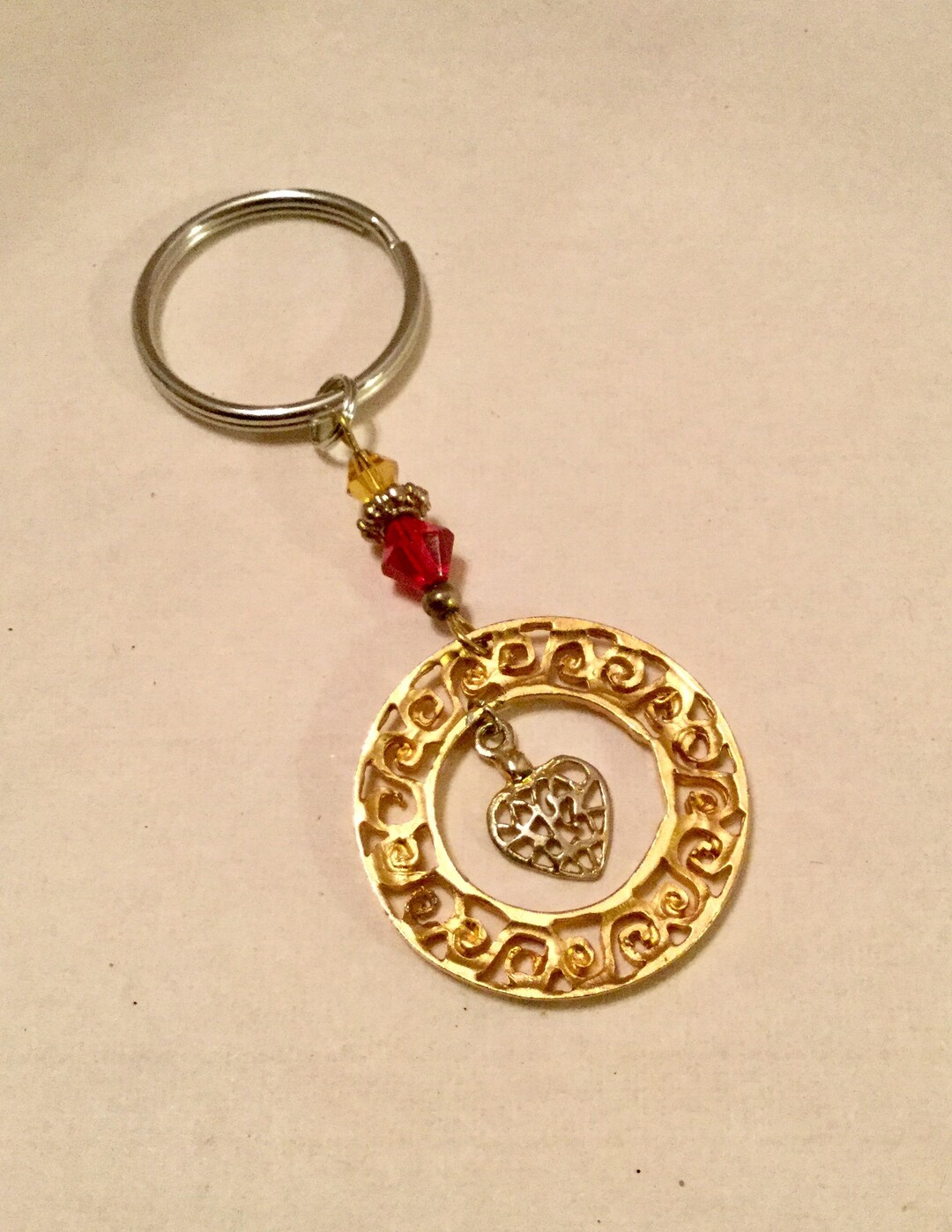 Heart Keychain - Etsy