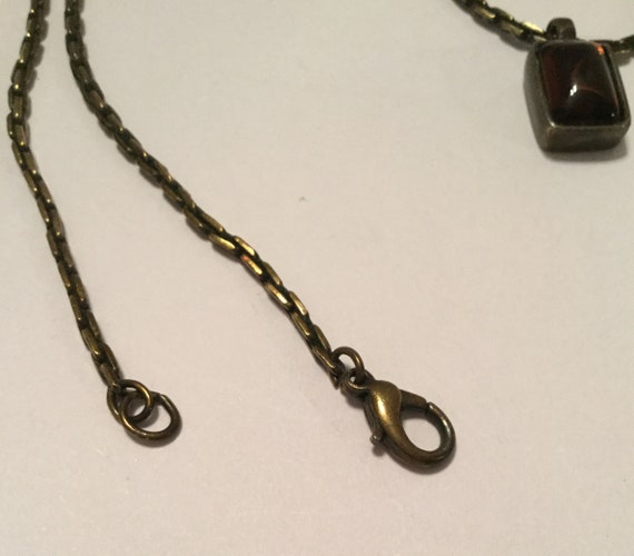 Antique Look Glass Pendant - Gem