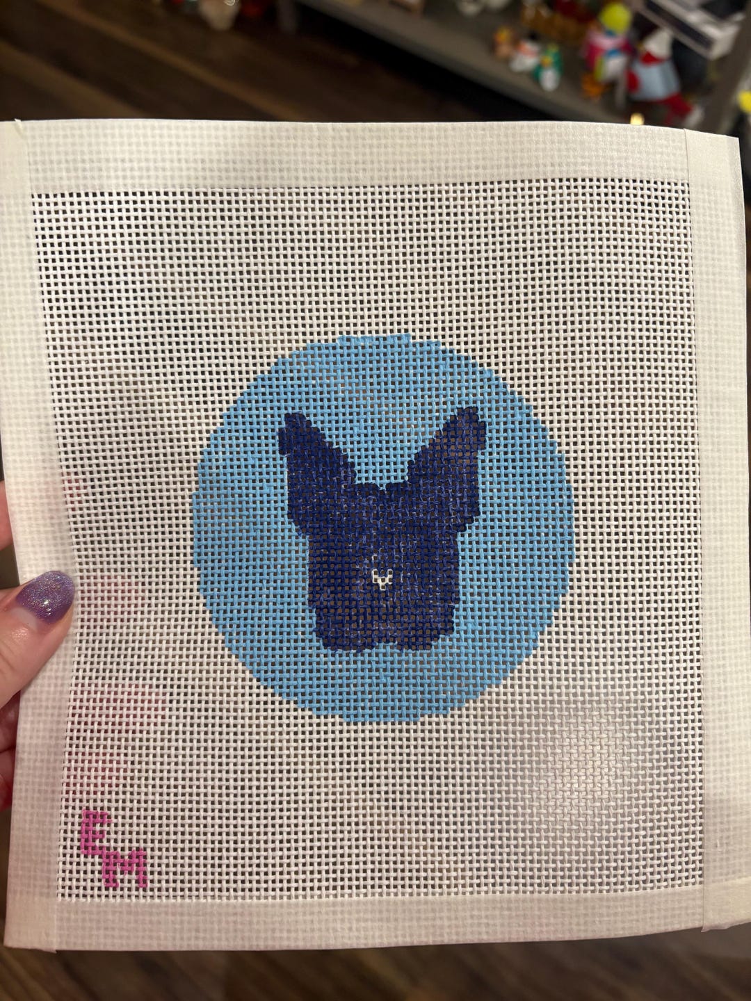 French Bulldog Needlepoint Canvas| Needlepoint Canvas| Frenchie ...