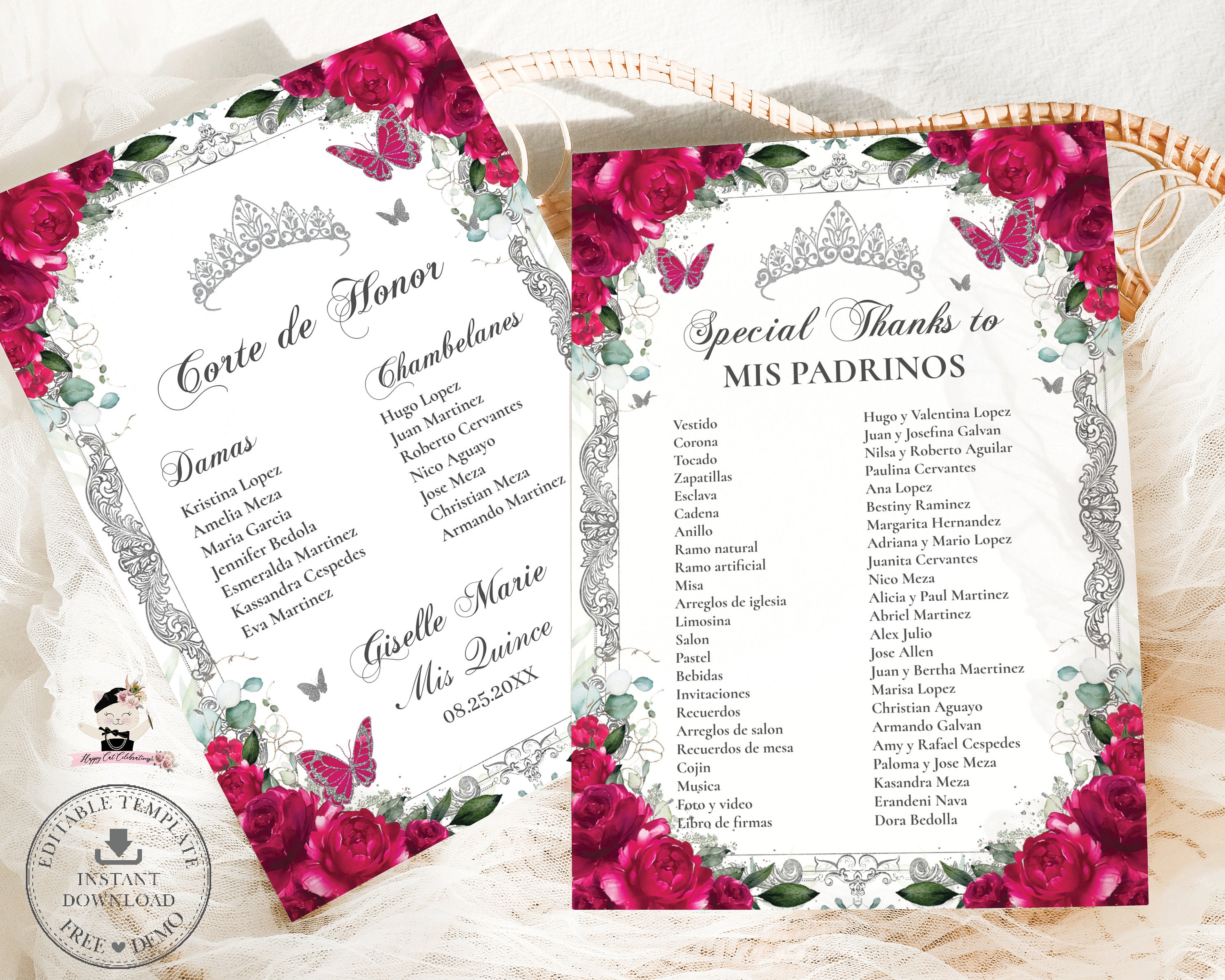 Quince Invitations Padrinos In Spanish Sample Of Quinceanera Sweet 16