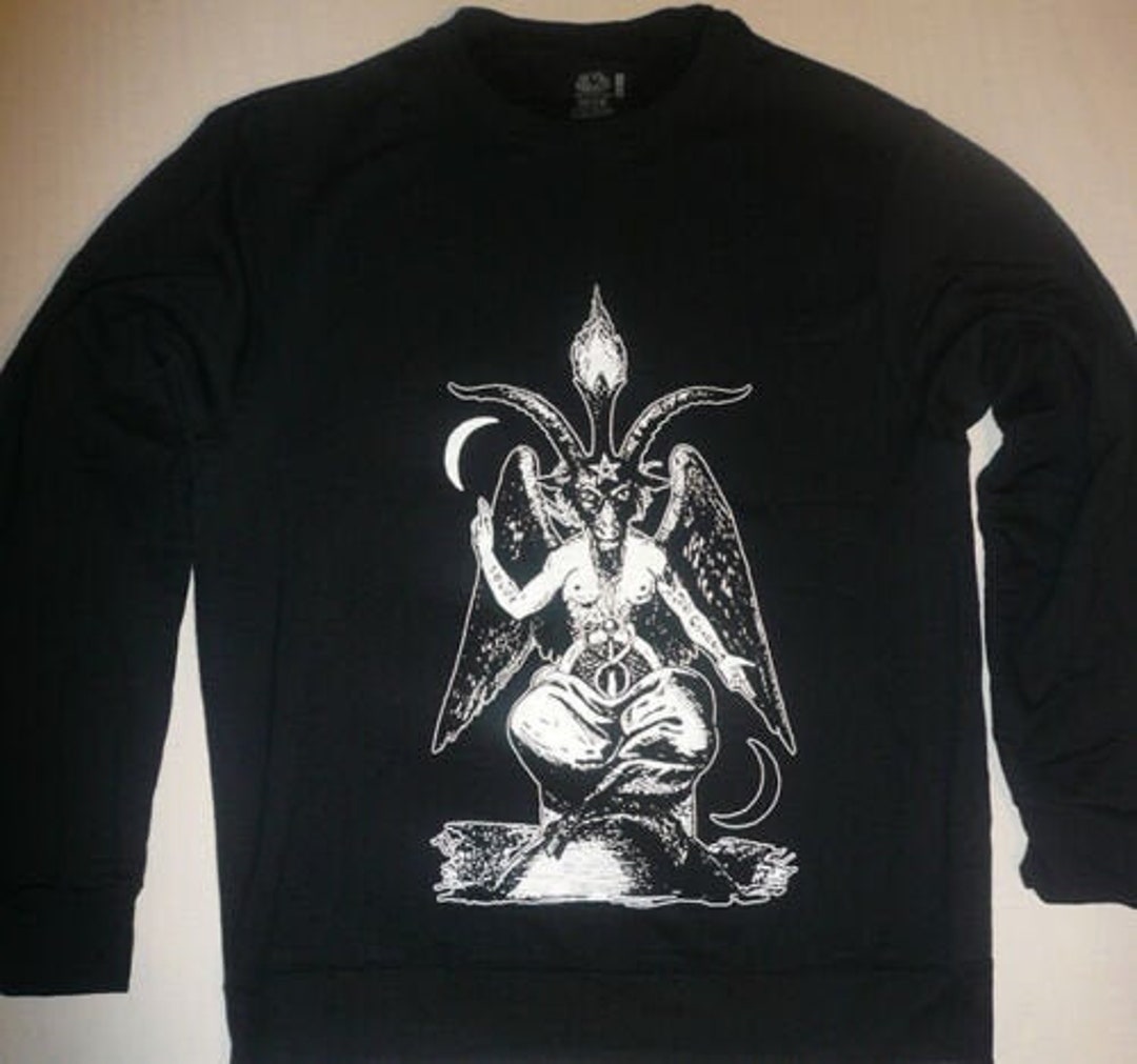 Baphomet Sweatshirt Satanic Clothing Goat Satan Witchcraft Witch Sweat ...