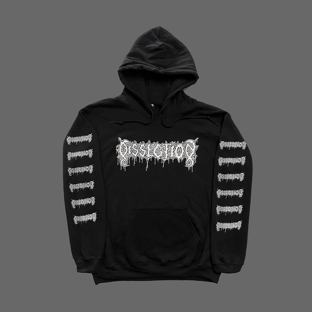 Dissection Logo Black Hoodie Hooded Sweatshirt With Sleeve Prints ...