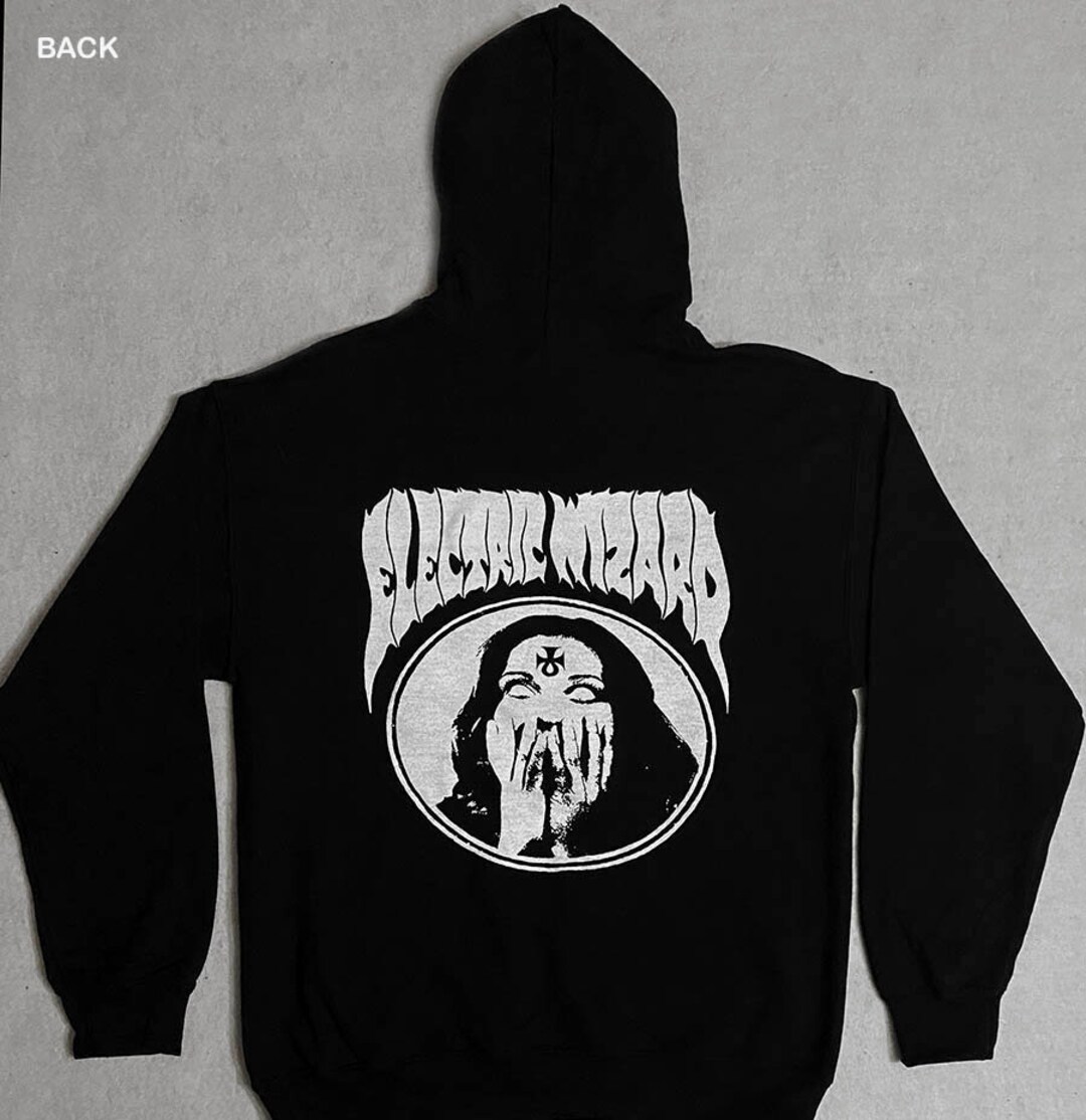 Electric Wizard White Inverted Ankh Girl Black Hoodie - Etsy