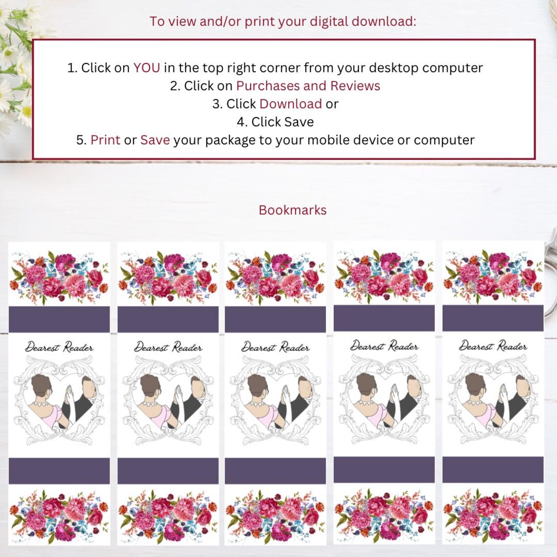 Regency Era Printable Bookmarks, Bookclub Gifts, Bookmark Set, Pink ...