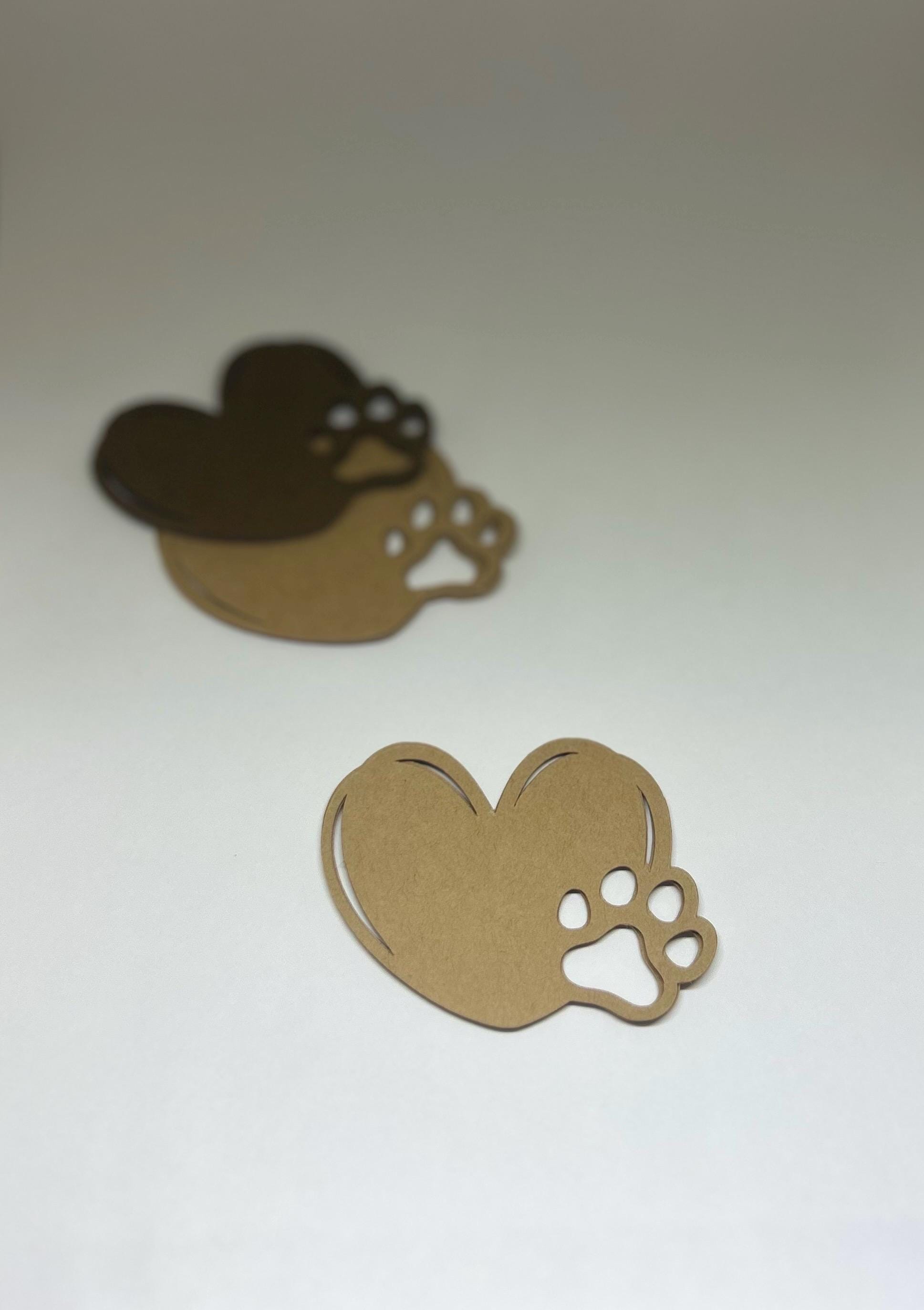 Brown Dog Paw Die Cut Outs - Etsy