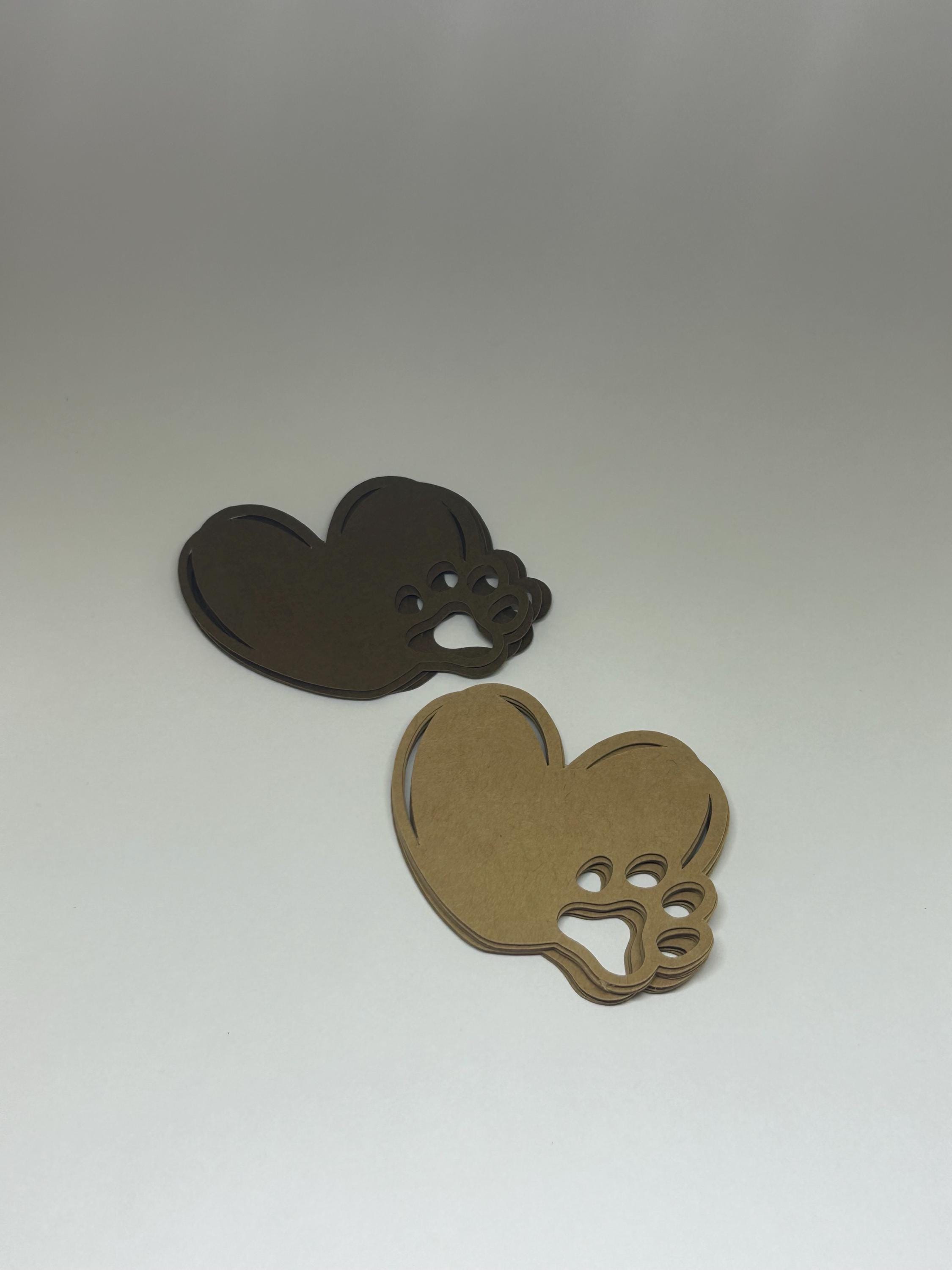 Brown Dog Paw Die Cut Outs - Etsy