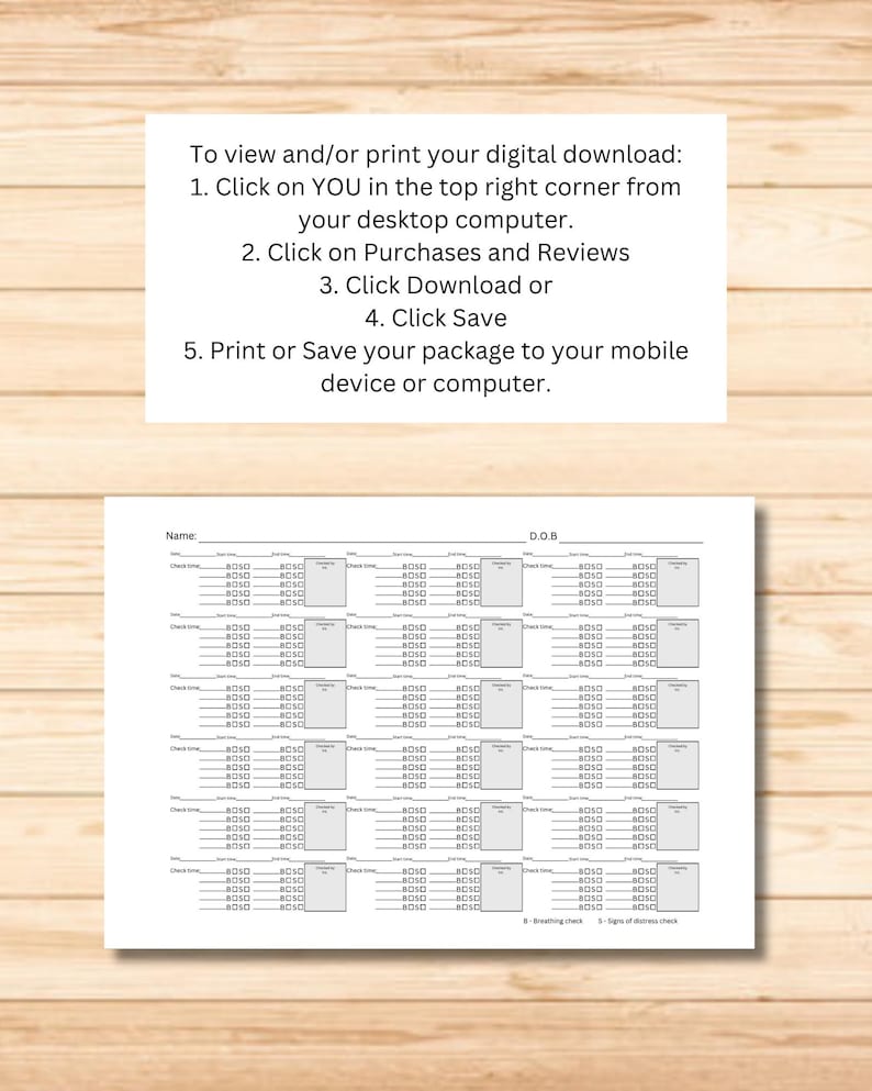 Infant Sleep Log: Home Daycare Forms, 15 Minute Checks (PDF) - Etsy