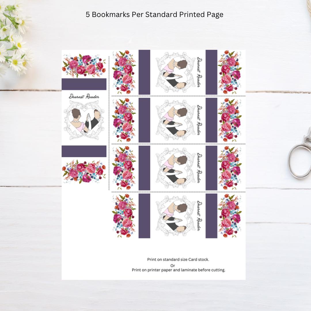 Regency Era Printable Bookmarks, Bookclub Gifts, Bookmark Set, Pink ...