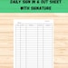 Printable Employee Sign-in Sheet: Daily Attendance Tracker (digital ...