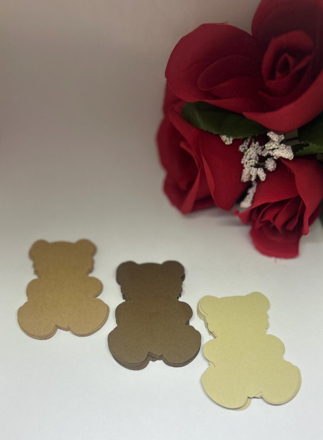 Cardstock Teddy Bear Die Cutouts - Etsy