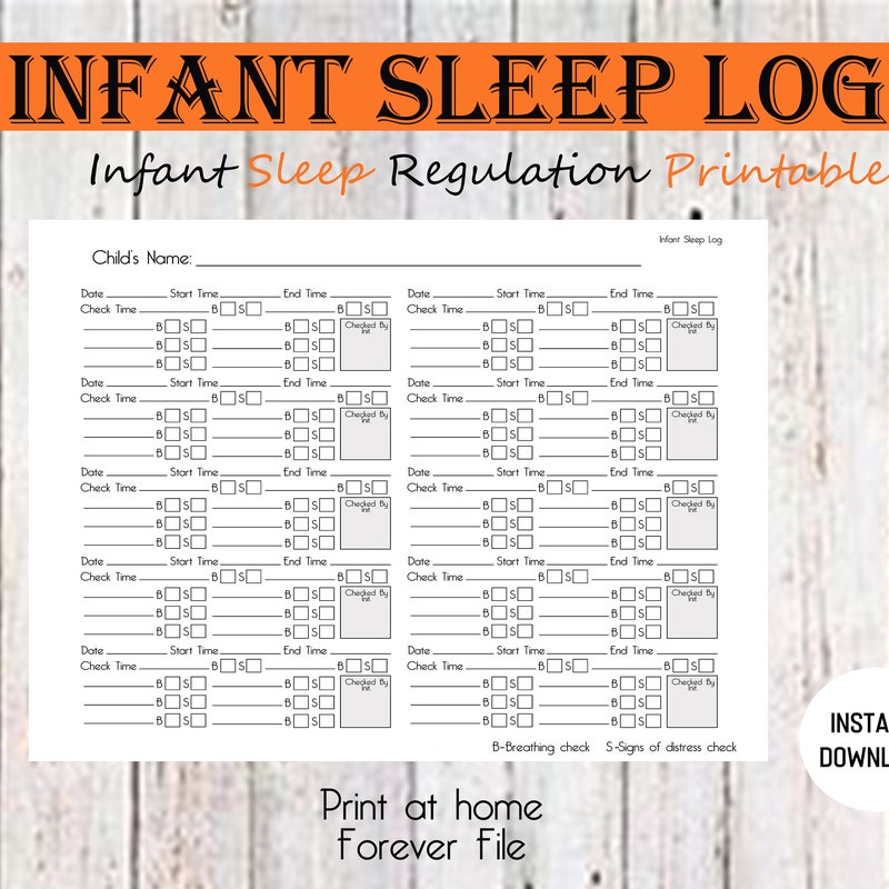 Printable Sleep Log - Etsy