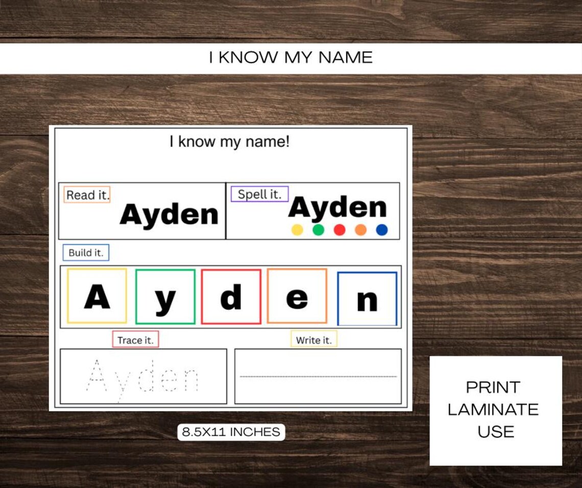 Personalized Name Practice Printable | Editable First Name Worksheet ...